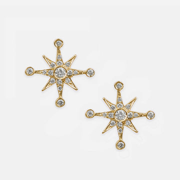 Diamond Compass Studs – ELIZABETH BUENAVENTURA